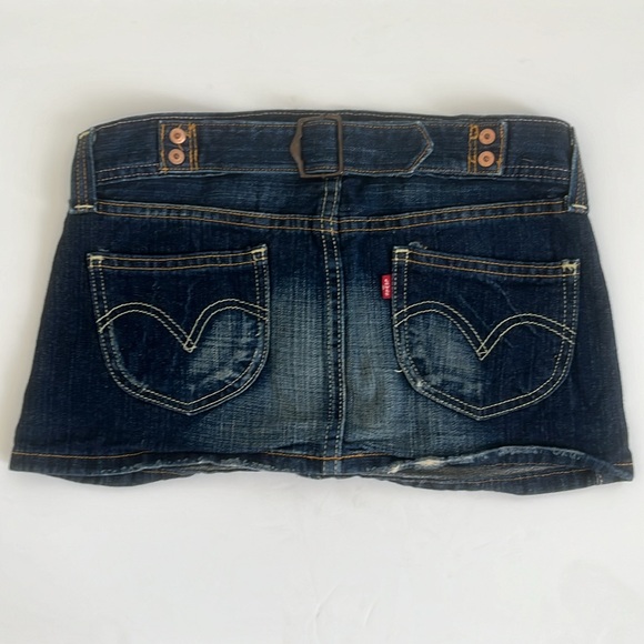 Levi's | Skirts | Levis Jeans Womens Y2k Micro Mini Blue Denim ...